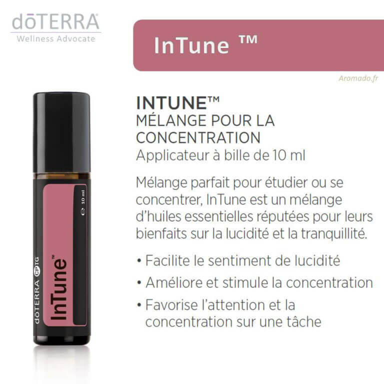 Intune de doTERRA, mélange pour la concentration | Vivre Arōma en francais